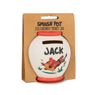 Personalised Smash Pot Moneybox - Jack - With Over 100 Popular Names ...