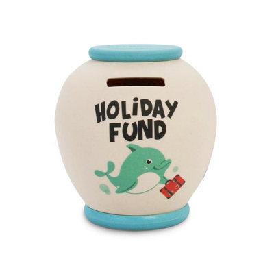 Personalised Smash Pot Moneybox (Large) - Holiday Fund - With Over 100 ...