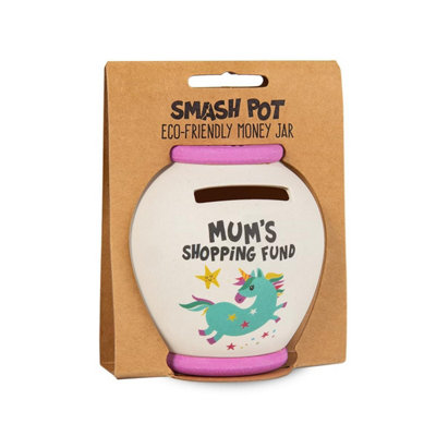 Personalised Smash Pot Moneybox - Mum's Shopping Fund - With Over 100 ...