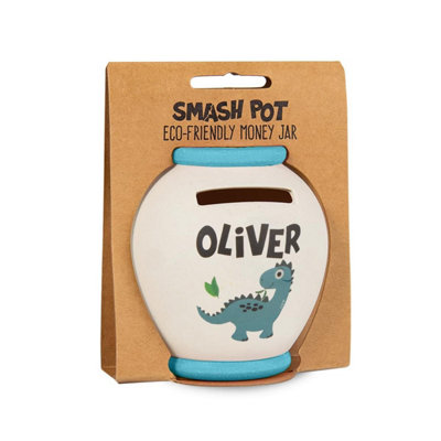 Personalised Smash Pot Moneybox - Oliver - With Over 100 Popular Names ...