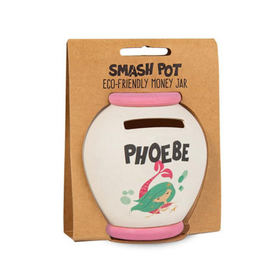 Personalised Smash Pot Moneybox - Phoebe - With Over 100 Popular Names ...