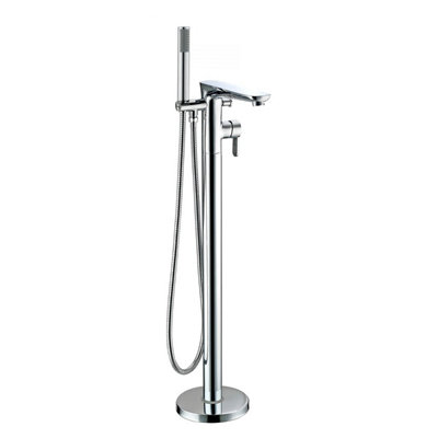 Perth Floor Standing Bath Shower Mixer Tap Chrome