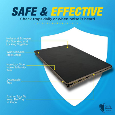 Pest Glue Traps (Pack of 10) Multi-Use Pest Sticky Boards With Extra ...