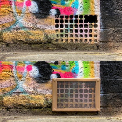 Pest Proofing Air Brick Cover by MouseMesh - Large White 255mm(W) x ...