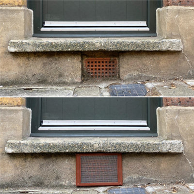 Pest Proofing Air Brick Cover by MouseMesh - Large White 255mm(W) x ...