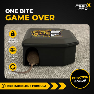 Pest X Pro Fang Pre Baited Mouse Bait Stations 10 Pack - Secure Indoor ...