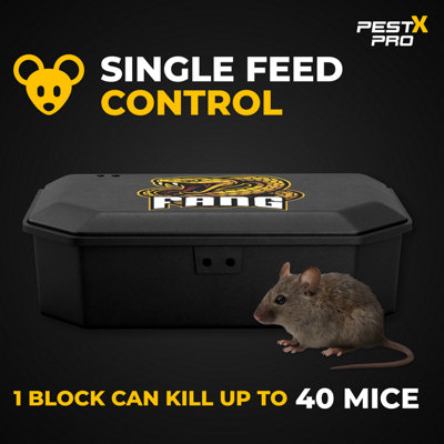 Pest X Pro Fang Pre Baited Mouse Bait Stations 10 Pack - Secure Indoor ...