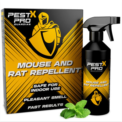 Pest-X Pro Mouse & Rat Repellent Spray 500ml Natural Peppermint Rodent ...