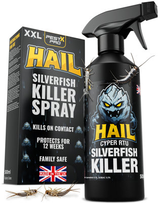 Pest X Pro Silverfish Control Spray 500ml Fast-Acting Formula Low Odour ...