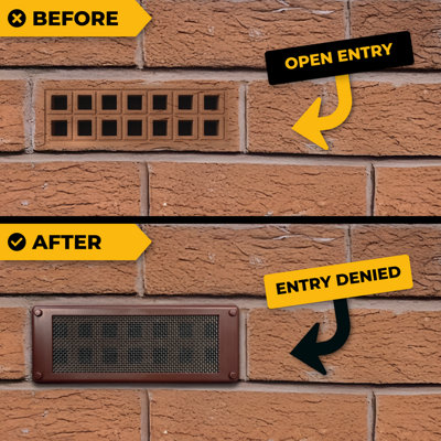 Pest-X Pro Vault Air Brick Covers 254mm x 102mm - 2 Pack Rodent Control ...