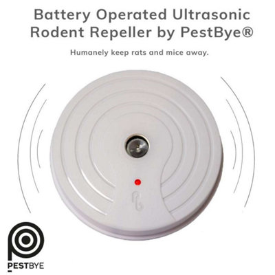 Pestbye Discreet Ceiling Wall Mounted Battery Operated Ultrasonic Rat ...