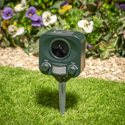 Pestbye Solar Powered Cat Repellent Waterproof Ultrasonic Repeller Cat ...