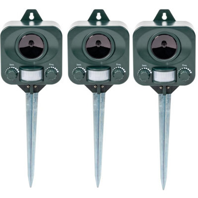 Pestbye Three Pack Battery Cat Ultrasonic Repeller Deterrent Cat Scarer ...