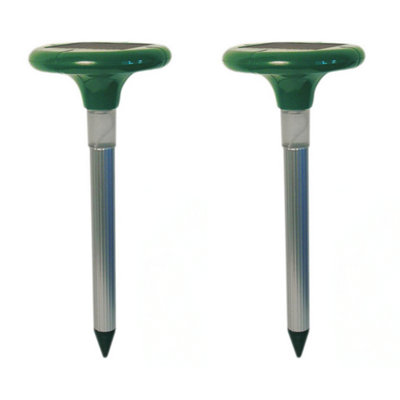 Pestbye Twinpack Advanced Ultrasonic Solar Mole Deterrent & Repeller ...