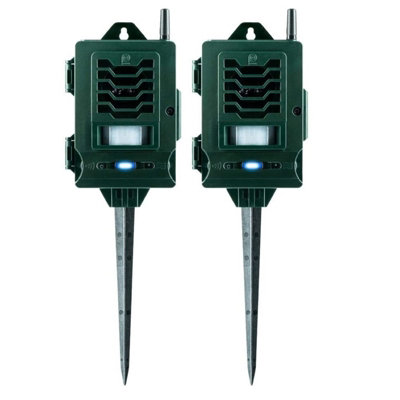 Pestbye Twinpack Ultrasonic Smart Link Cat Repellent System Battery ...