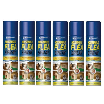 Pestshield 6x Flea Spray Flea & Larvae killer Dog Pets Bed Carpet Home ...