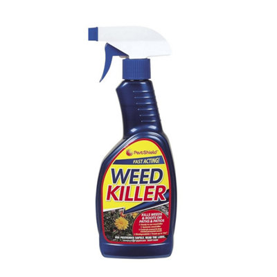 PestShield Weed Killer 500ml Trigger Spray (BLUE BOTTLE) (Pack of 3)
