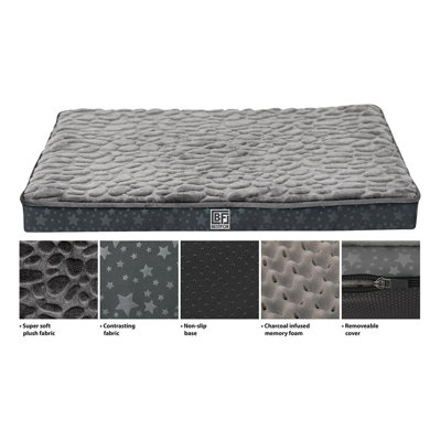 Pet Bed with Charcoal Infused Memory Foam - Dog or Cat Orthopaedic ...