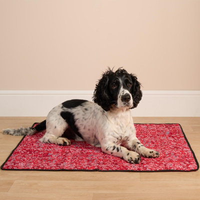 Pet Dog Cat Cooling Gel Mat Bed Resting Pad, 80 x 90cm - Red Western ...