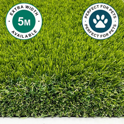 PET ELITE 50mm ARTIFICIAL GRASS - 5M X 3M - Pet Specific - Polyurethane Backed - Fake Astro Lawn ...