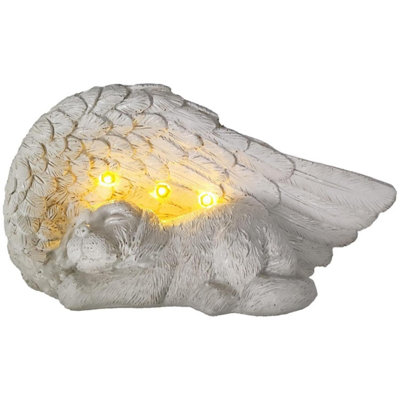 Pet Memorial Stone Solar Lights - Loss of Dog or Cat Memorial Garden ...