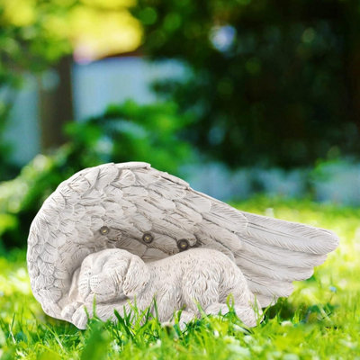 Pet Memorial Stone Solar Lights - Loss of Dog or Cat Memorial Garden ...