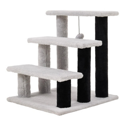 Pet Stairs Cat Tree with 3-step Climb Ladder, 40cm W x 45cm D x 48cm H