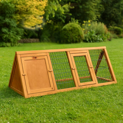 Pet Vida Large Triangle Wooden Pet Hutch Rabbit, Guinea Pig, Bunny ...