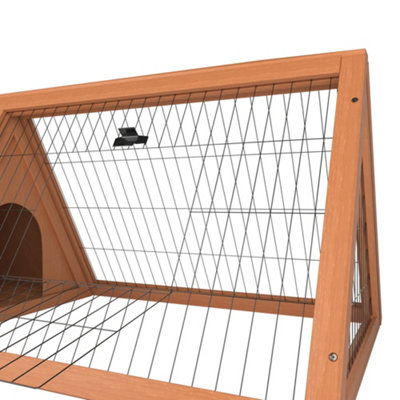 Pet Vida Triangle Wooden Pet Hutch, Guinea Pig, Bunny, Chicken Run Cage ...
