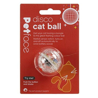 Buy Petface Light Up Disco Ball Interactive Colour Changing Cat Toy ...