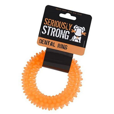 Petface Seriously Strong Dental Ring Dog Toy, Orange | DIY at B&Q