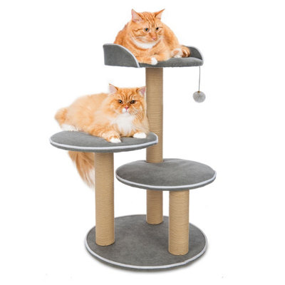 PETLICITY 3-Tier Cat Tree for Indoor Cats - Multi-Level Play & Climbing ...
