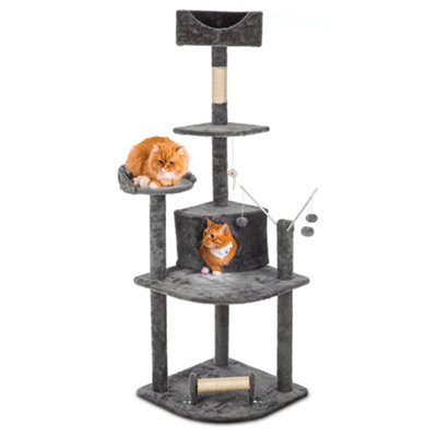 PETLICITY 4 Tier Cat Activity Tree And Scratching Post