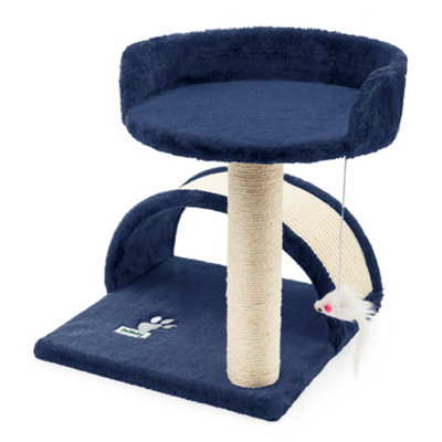 Petlicity Cat Activity Centre with Bed Navy