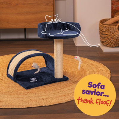 Petlicity Cat Activity Centre with Bed Navy