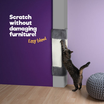PETLICITY Wall-Mounted Cat Corner Scratching Post