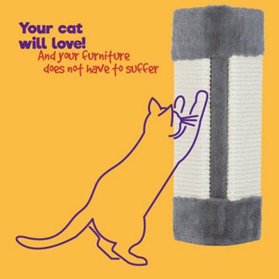 PETLICITY Wall-Mounted Cat Corner Scratching Post