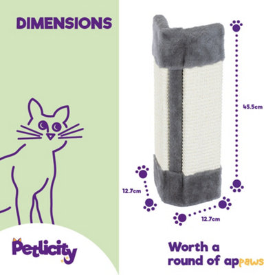 PETLICITY Wall-Mounted Cat Corner Scratching Post