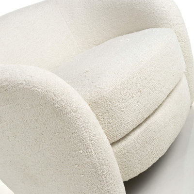 PETRA BOUCLE VANILLA WHITE TUB CHAIR