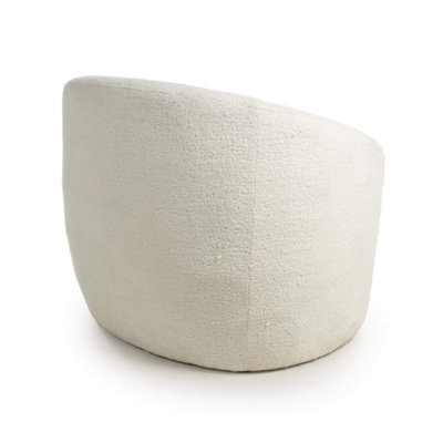 PETRA BOUCLE VANILLA WHITE TUB CHAIR