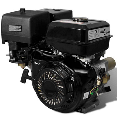 Petrol Engine 15 HP 11 kW Black