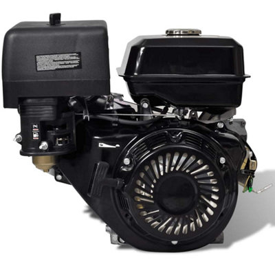 Petrol Engine 15 HP 11 kW Black