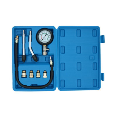 Petrol Engine Cylinder Compression Tester Kit M10 - M18 Adaptors Valve ...