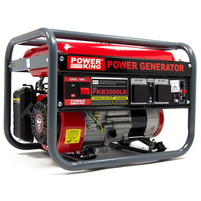 Petrol Generator PowerKing PKB3000LR 2200w 6.5HP 4 Stroke | £249.95 at B&Q