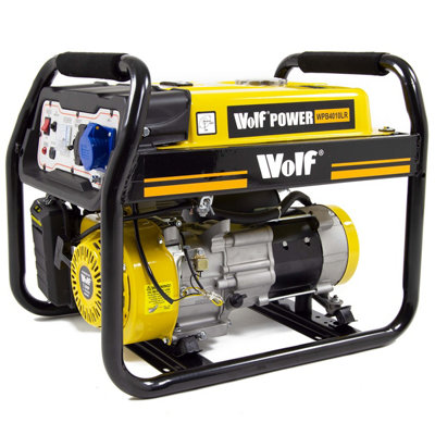Petrol Generator Wolf WPB4010LR 3000w 3.75KVA 7HP | DIY at B&Q