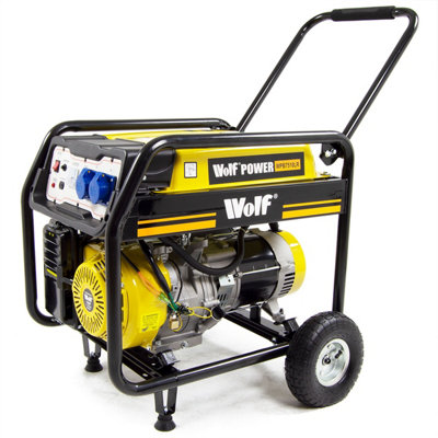 Petrol Generator Wolf WPB7510LR 5500w 6.9KVA 13HP | DIY at B&Q