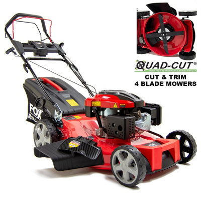 Petrol Lawn Mower Wolf Fox 4 Blades 560 22" 56cm Recoil Self Propelled ...