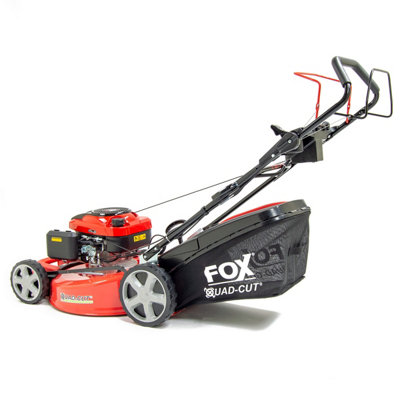 Petrol Lawn Mower Wolf Fox 4 Blades 560E 22" 56cm Electric Start Self ...