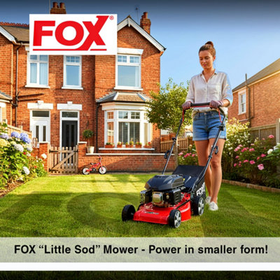 Petrol Lawn Mower Wolf Fox LITTLE SOD 16", 41cm, 139cc, Self Propelled ...