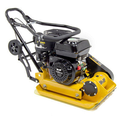 Petrol Plate Compactor Wolf Contractor 11000N 196cc Wacker with Wheels ...